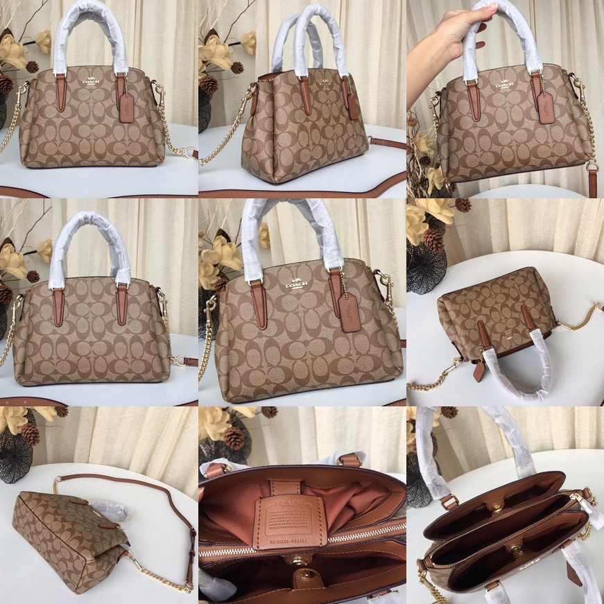 HOTกระเป๋าถือ Coach F29683 PVC Shoulder with Leather Crossbody Bag ...