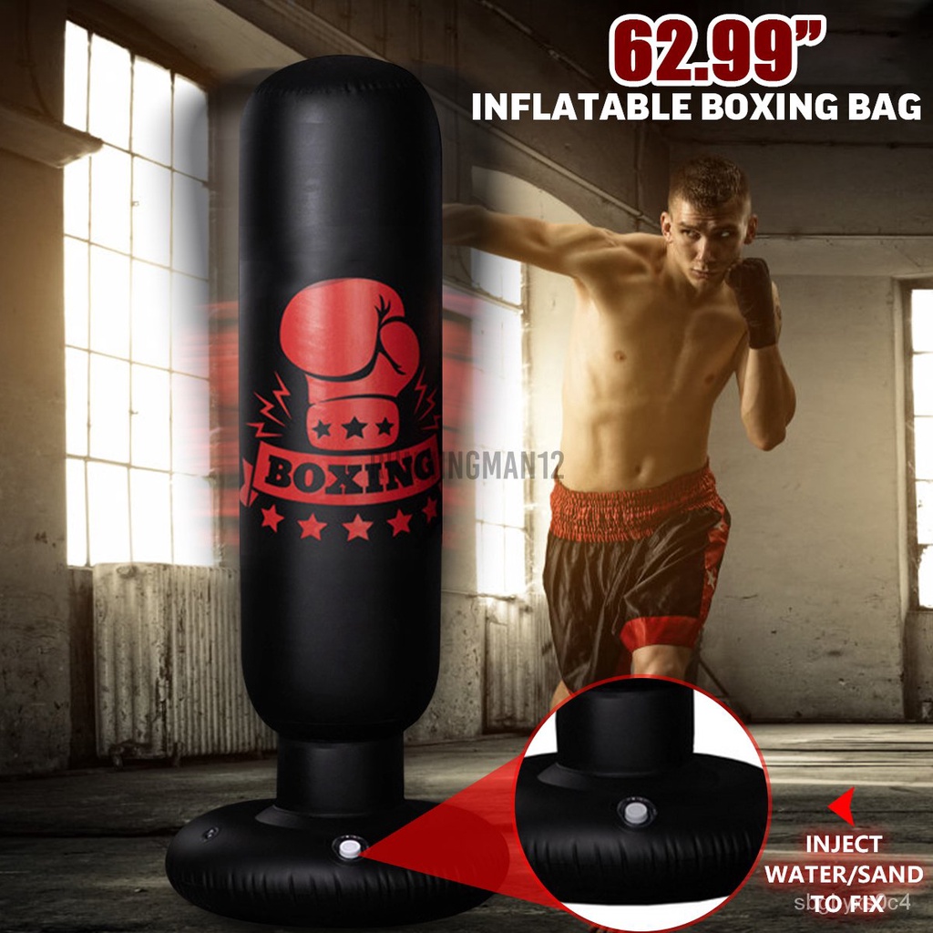 160cm Adult Inflatable Standing Punching Bag Training Fitness Sport ...