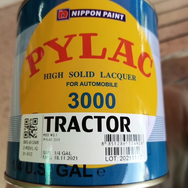 สีพ่นรถไถ แดง ส้ม คูโบต้า สีตราผึ้ง ไพแลค 3000 (PYLAC 3000 Kubota ...