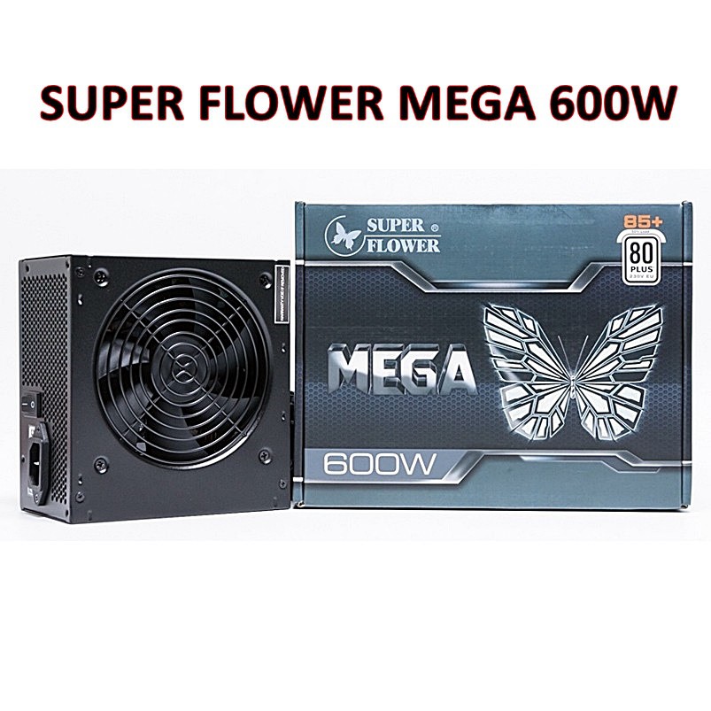 POWER SUPPLY (อุปกรณ์จ่ายไฟ) SUPER FLOWER MEGA 600W (80+ White) ประกัน ...