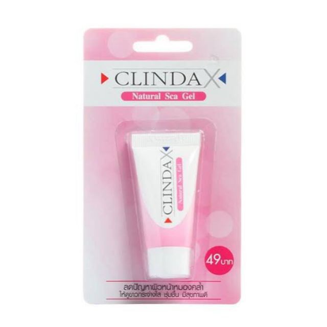 ClindaX Natural Sca Gel ลดจุดด่างดำ (10กรัม25 กรัม) Mild cleansing Gel ...
