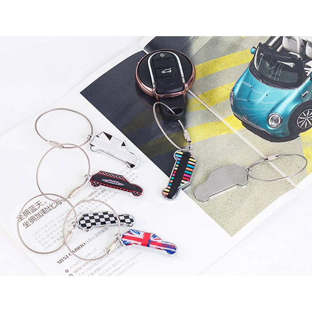 Car Stainless Steel Keychain Key Ring Car Model Pendant For Mini Cooper ...