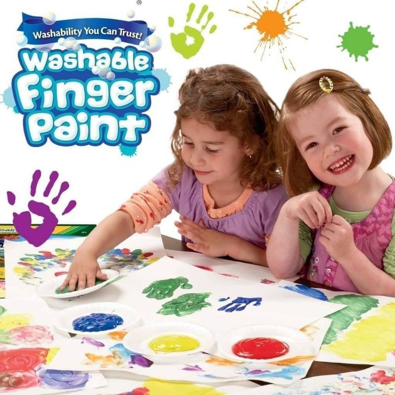 Crayola Washable Finger Paint 3 Color สีละเลงมือ สีน้ำระบายนิ้ว 3pcs ...