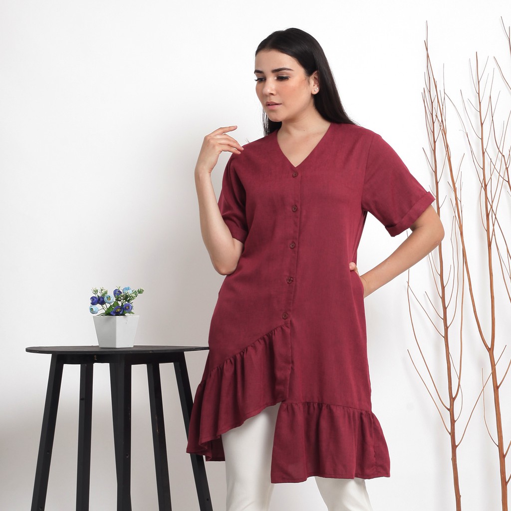 ชุดเดรส Blusha Anthrium สําหรับผู้หญิง - batik_dirga.th - ThaiPick