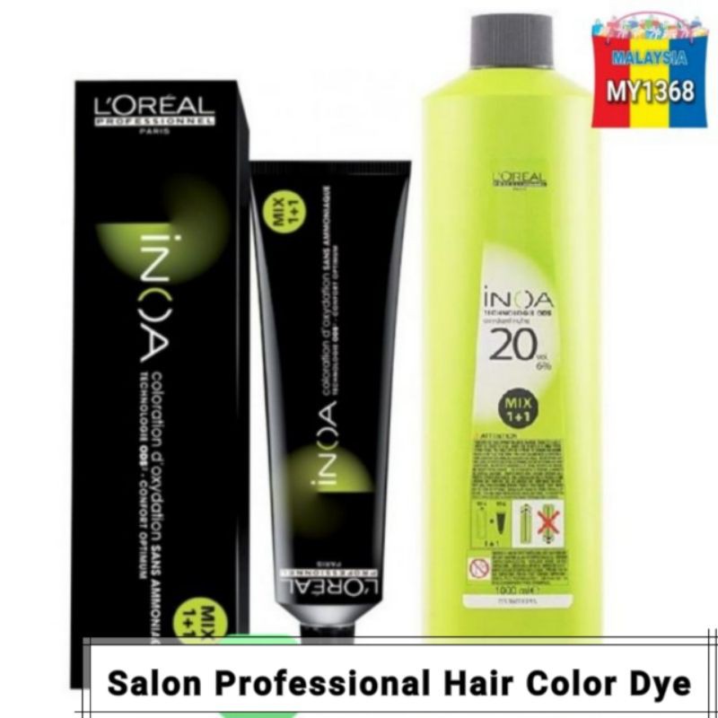 Loreal Inoa Ammonia Free Permanent Hair dye Color /Inoa Developer ...