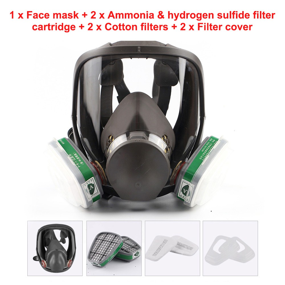 【READY STOCK】7in1 Full Face Chemical Spray Painting Respirator Vapour ...