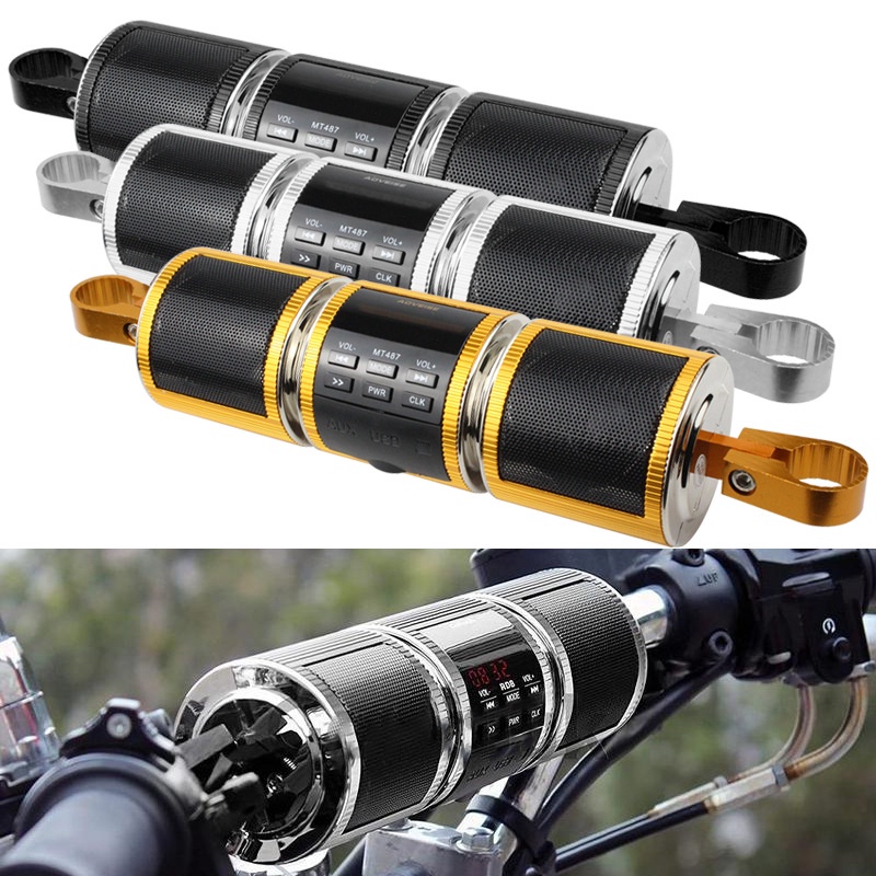 Motorcycle Bluetooth Speaker Waterproof Music Player Hi-Fi High Power ...