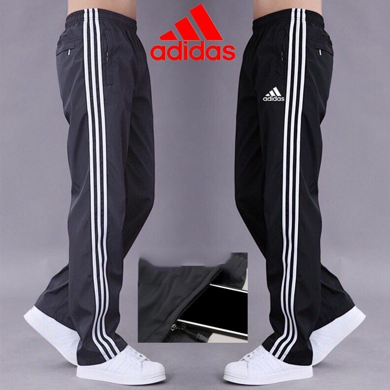 Adidas M-5XL กางเกงเหงื่อผู้ชาย กางเกงวอร์มขาปล่อย ขายาว แห้งเร็ว ลาย ...