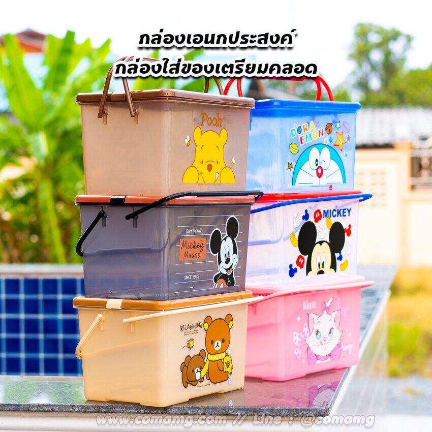 กล่องอเนกประสงค์มีหูหิ้ว กล่องใส่ของเตรียมคลอด ลายการ์ตูนลิขสิทธิ์แท้ ...