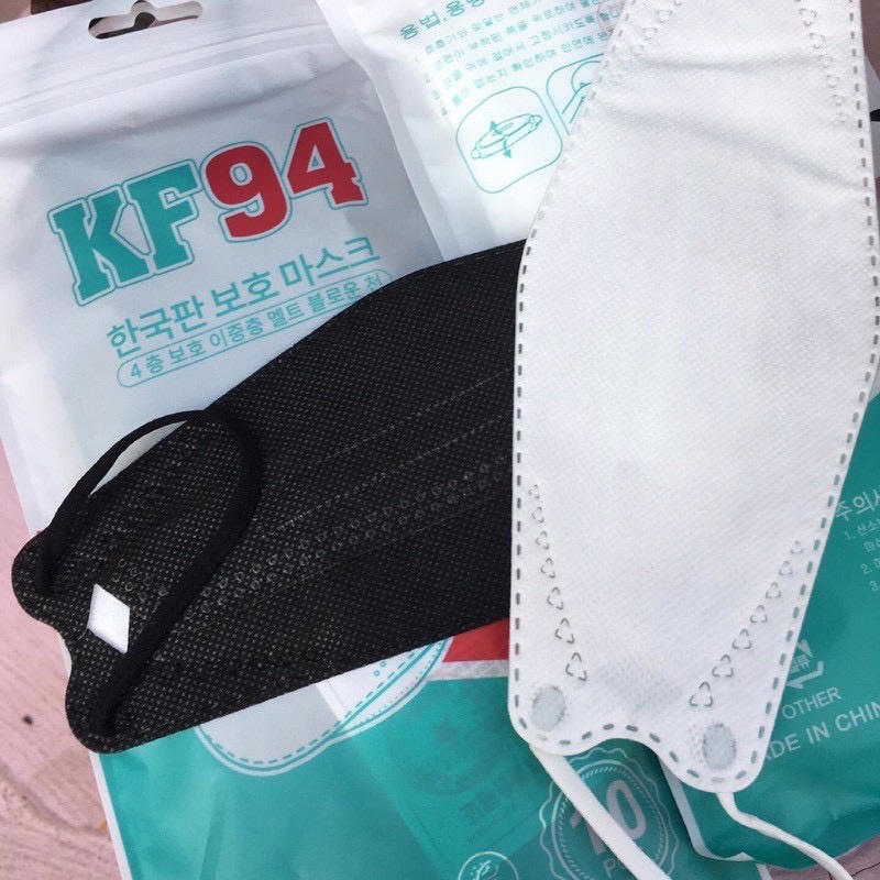 แมสเกาหลี KF94 พร้อมส่ง (ผู้ใหญ่) หน้ากากอนามัยเกาหลี แพ็ค 10 ชิ้น สีพื้น สีพาสเทล Mask 3D KF94 ...