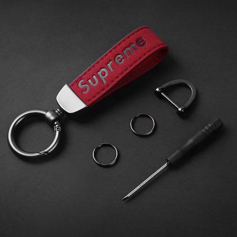 Suede Keychain Pendant Car Key Ornament Male and Female Personality ...