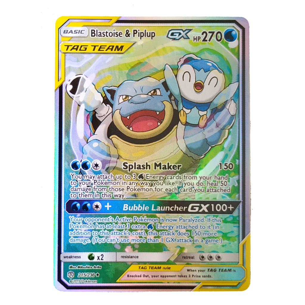 Pokemon Card Tag Team GX ชุด 5 ใบ Blastoise Piplup Celebi Venusaur ...