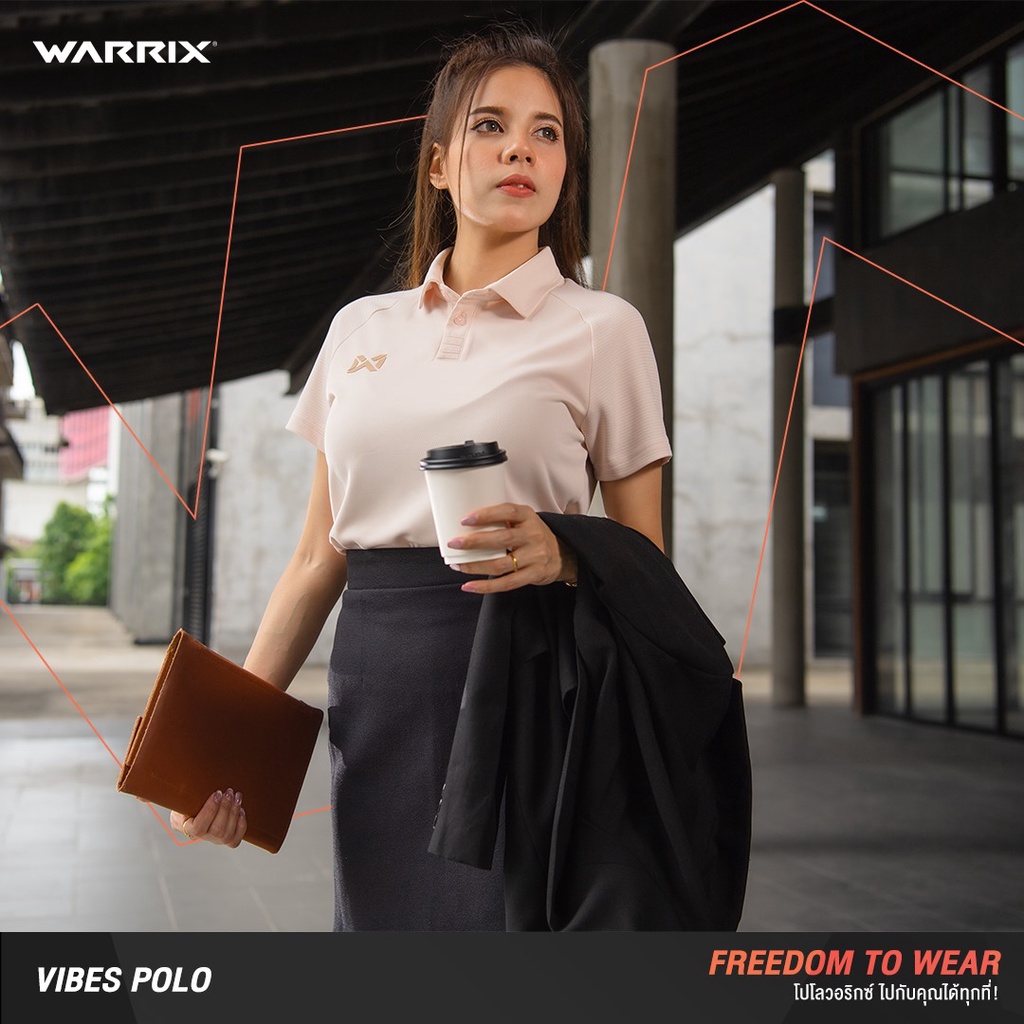 WARRIX เสื้อโปโล Vibes เนื้อผ้า Polyester 100 WA-203PLACL01 - warrix.official - ThaiPick