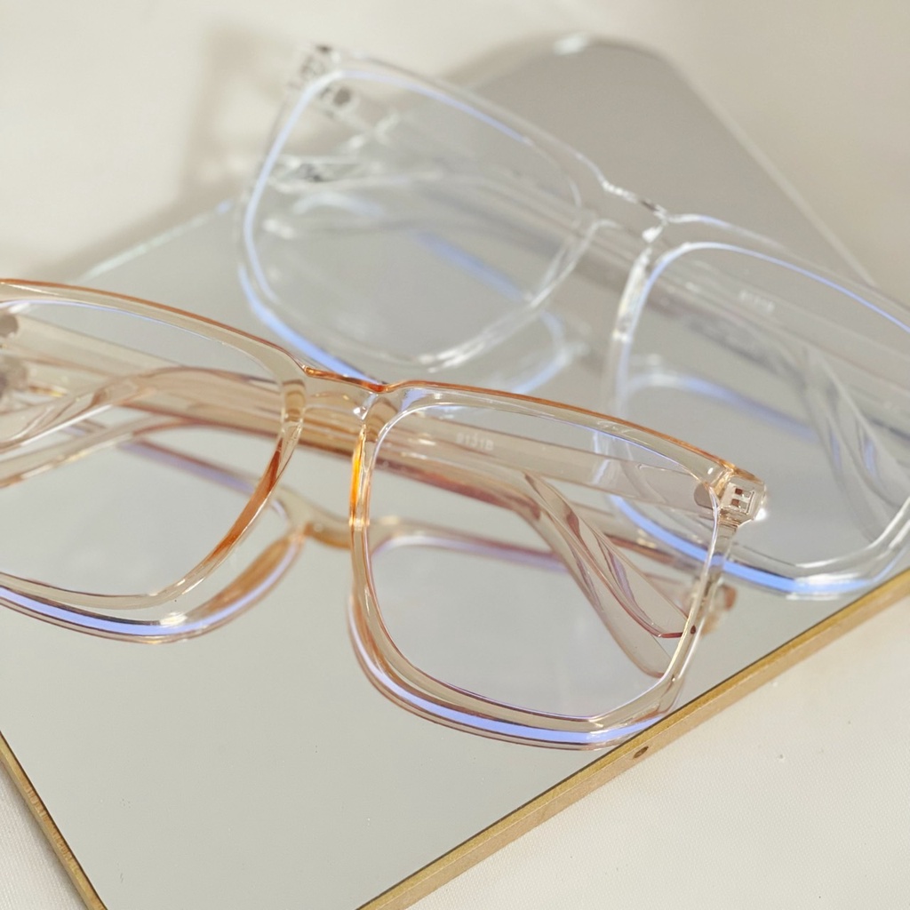 GNBB-9131B แว่นตากรองแสงสีฟ้า Blueblock ขนาดใหญ่ทรงสวย (ฟรีผ้าเช็ดแว่นและซองผ้าหูรูด) - karuna ...