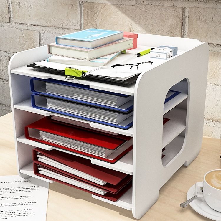 Multi-layer file rack information rack desktop simple rack A4 paper ...