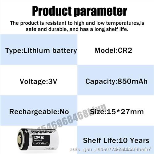 4pcs Panasonic Cr2 Cr15h270 Dlcr2 Elcr2 3v Lithium Battery For Digital Camera Flashlight ...