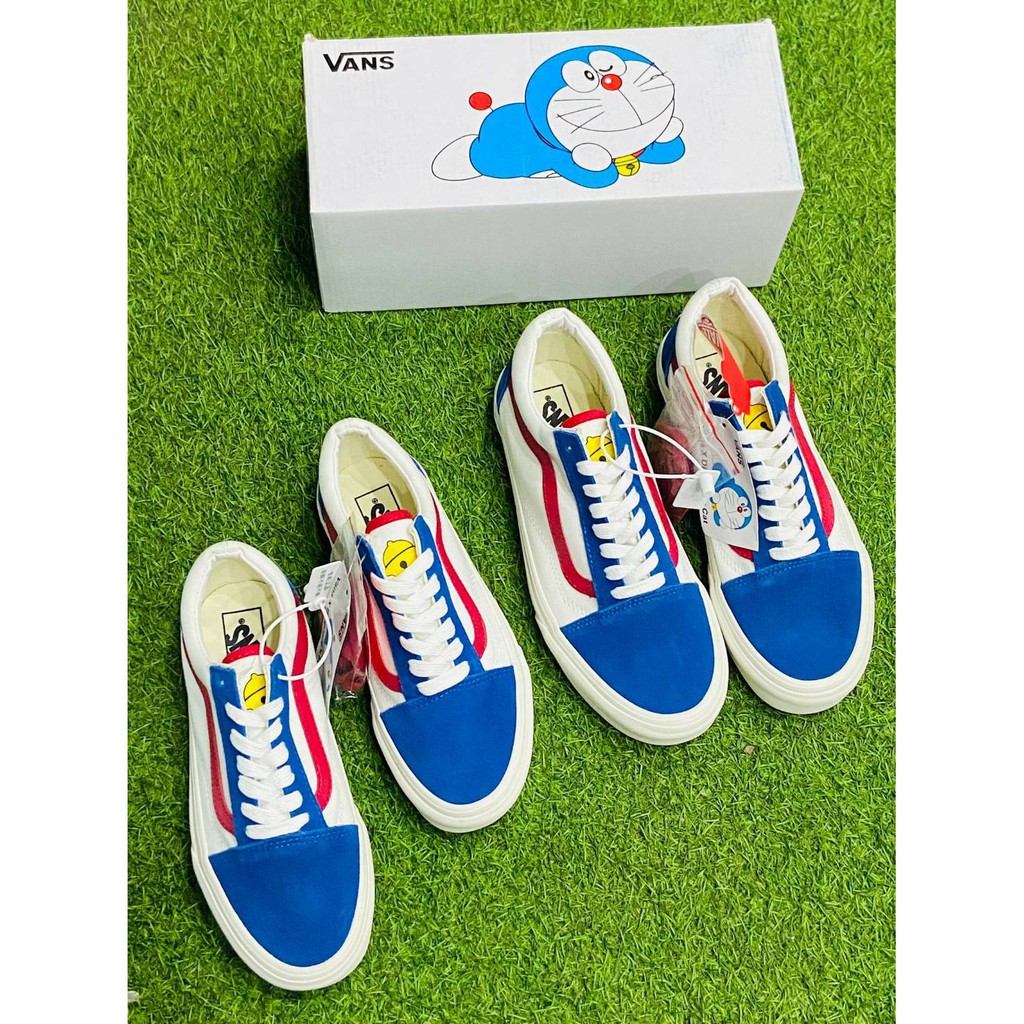Doraemon x VANS OG Old Skool LX White Blue Red จัดส่งฟรี-เก็บเงินปลาย ...