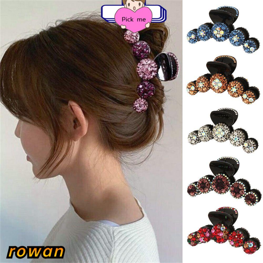 ROW Party Supplies Rhinestone Hair Claw Jewelry Hair Clips Crystal ...