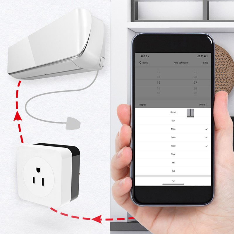 Premium Quality US Plug WiFi Smart 16A Air Conditioner IR Remote ...