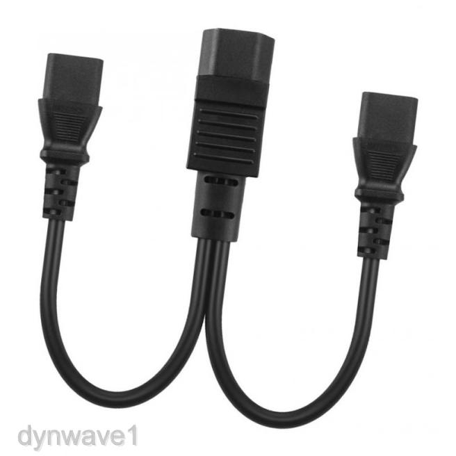 DYNWAVE1 IEC320-C14 to 2C13 Y-shaped Power Cord 1-to-2 Cable Male to ...