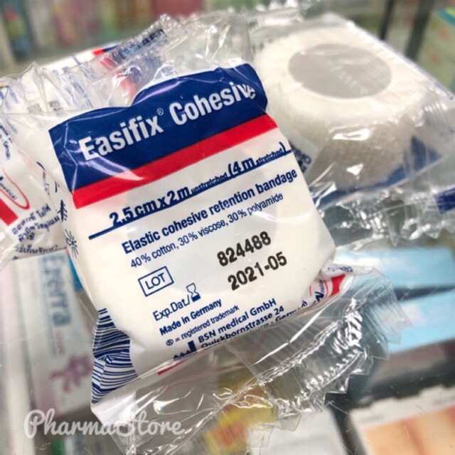 [มี 4 ขนาด] Easifix cohesive (4 m stretched) อิซีฟิกซ์ โคฮีสีฟ ผ้ายืด ...