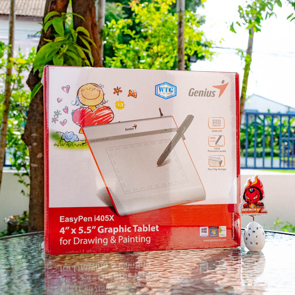 เม้าส์ ปากกา วาดรูป ไร้สาย Pen Mouse wireless GENIUS EASY I405X TABLET NFT Art XP-Pen Deco Mini ...