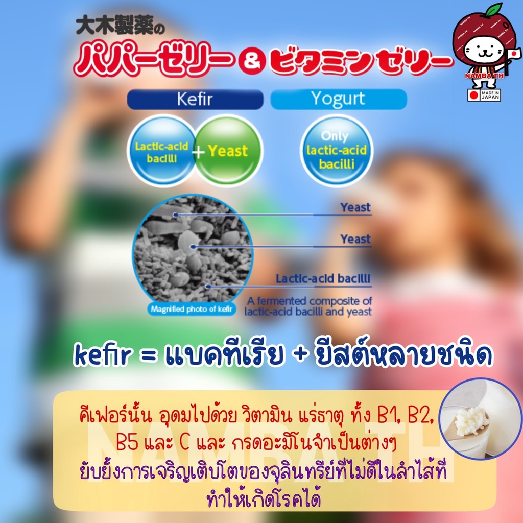 ญี่ปุ่น/แท้????OHKI Papa Kefir Ca+D รสโยเกิร์ต คีเฟอร์แคลเซียม วิตามินดี แลคโตบาซิลลี 3000 ล้าน ...