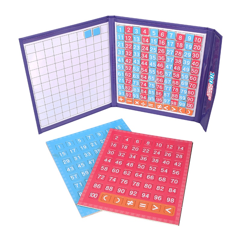 Ready Stock1-100 Number Board Games Montessori Toys Kids Magnetic Count ...