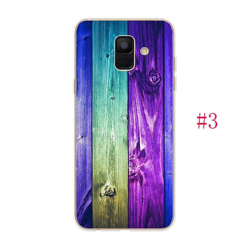 เคสโทรศัพท์มือถือ Samsung A6 A6 A8 A8 Plus A7 A9 2018 ปลอก TPU อ่อน สีลวดลายสี่เหลี่ยมจัตุรัส ...