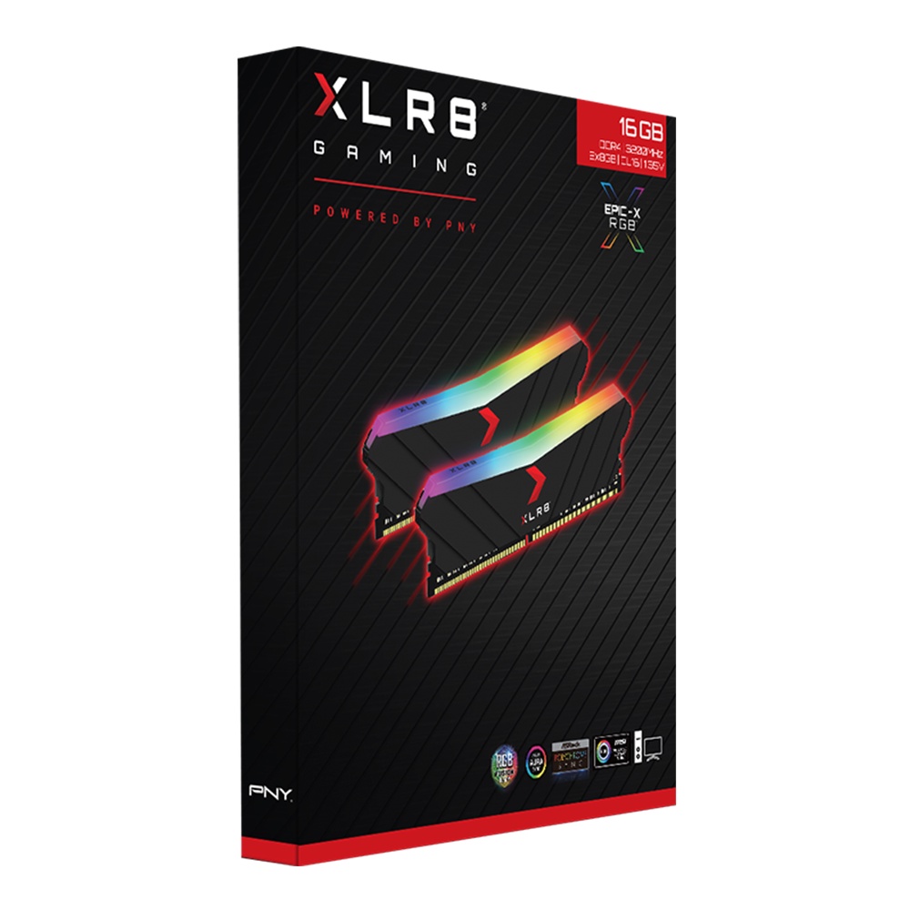 PNY Ram PC XLR8 RGB DDR4 16GB(8x2) 3200MHz Black (แรมพีซี) - doracool ...