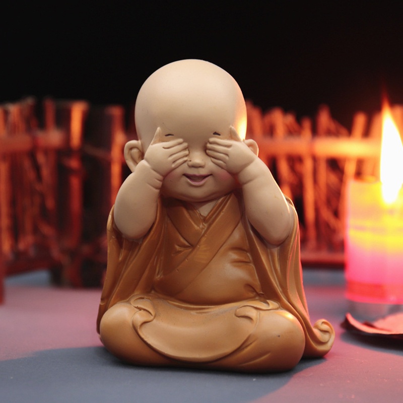 เครื่องประดับSmall Ornament Little Monk Sculture Buddhist Statues ...