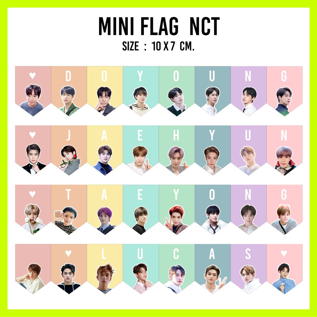 ธงจิ๋ว NCT สีพาสเทล [mini flag NCT] | Shopee Thailand