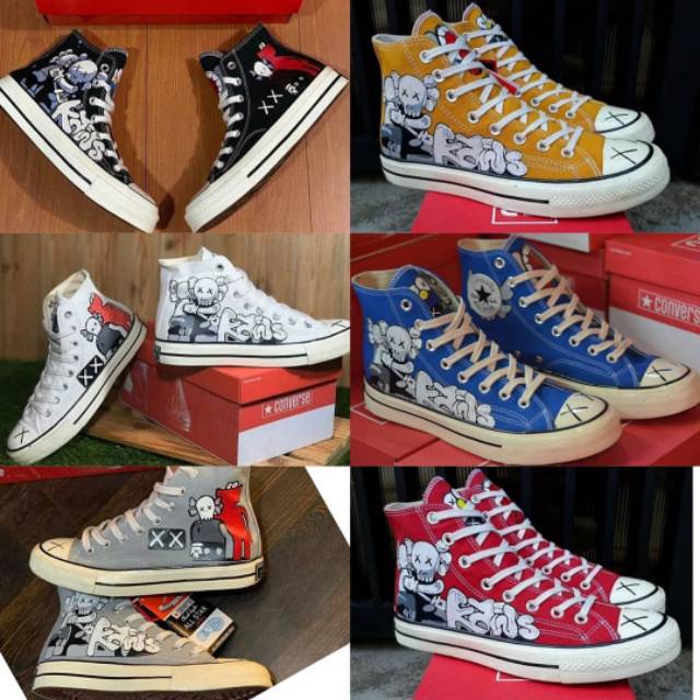 Converse Kaws รองเท้าผ้าใบแฟชั่นสไตล์เกาหลี - dyan_shoping.th - ThaiPick