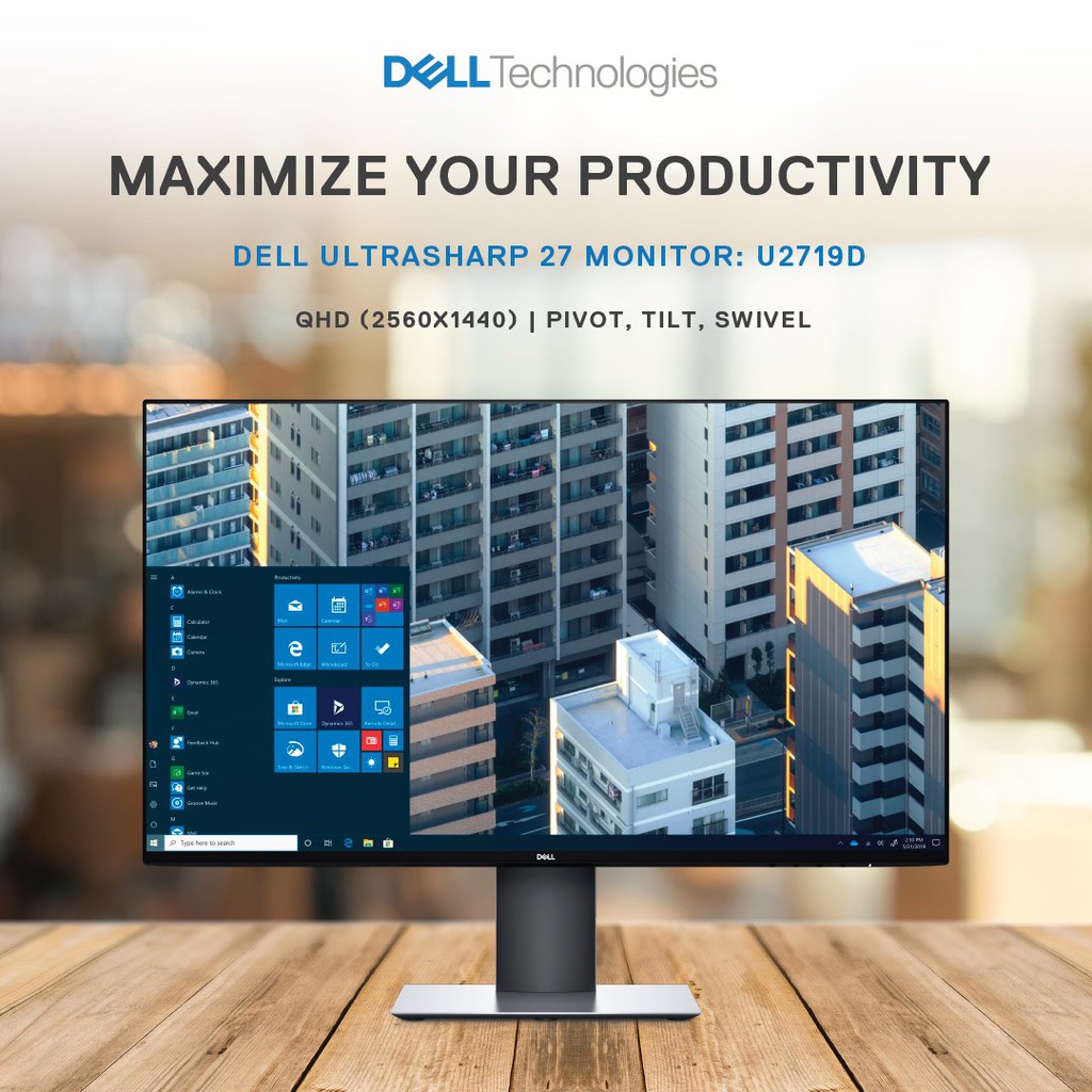 Dell U2719D 27" /Wide Viewing Angle/Frameless/WQHD/IPS Matte/Blue Light ...