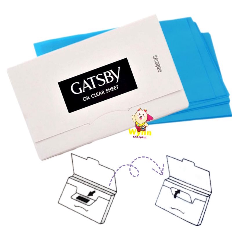Gatsby Oil Clear Sheet แกสบี้ ออยล์ เคลียร์ ชีท แผ่นฟิล์มซับหน้ามัน 50 ...