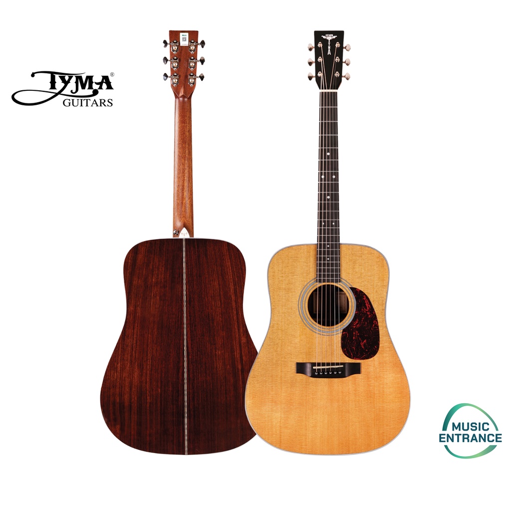 Tyma TD-28 ทรง Dreadnought กีตาร์โปร่ง แถมฟรีเสื้อยืดTymaกระเป๋าฮาร์ดเค ...