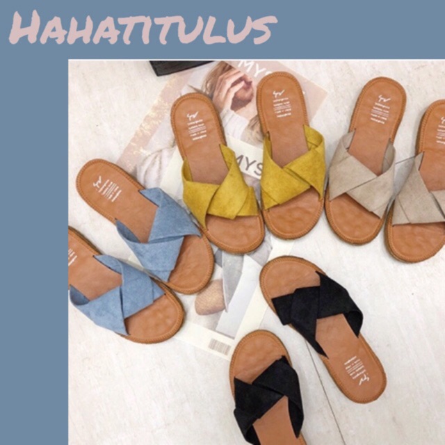 Summer Sandel น่ารักและทนมาก รองเท้าแตะสายไขว้ใส่สบายสไตล์ญี่ปุ่น รหัส 3 051 - haha_titulus ...