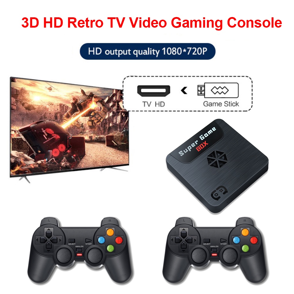 Mini Retro Console Wireless Controller Dual Players 3D HD Retro TV ...