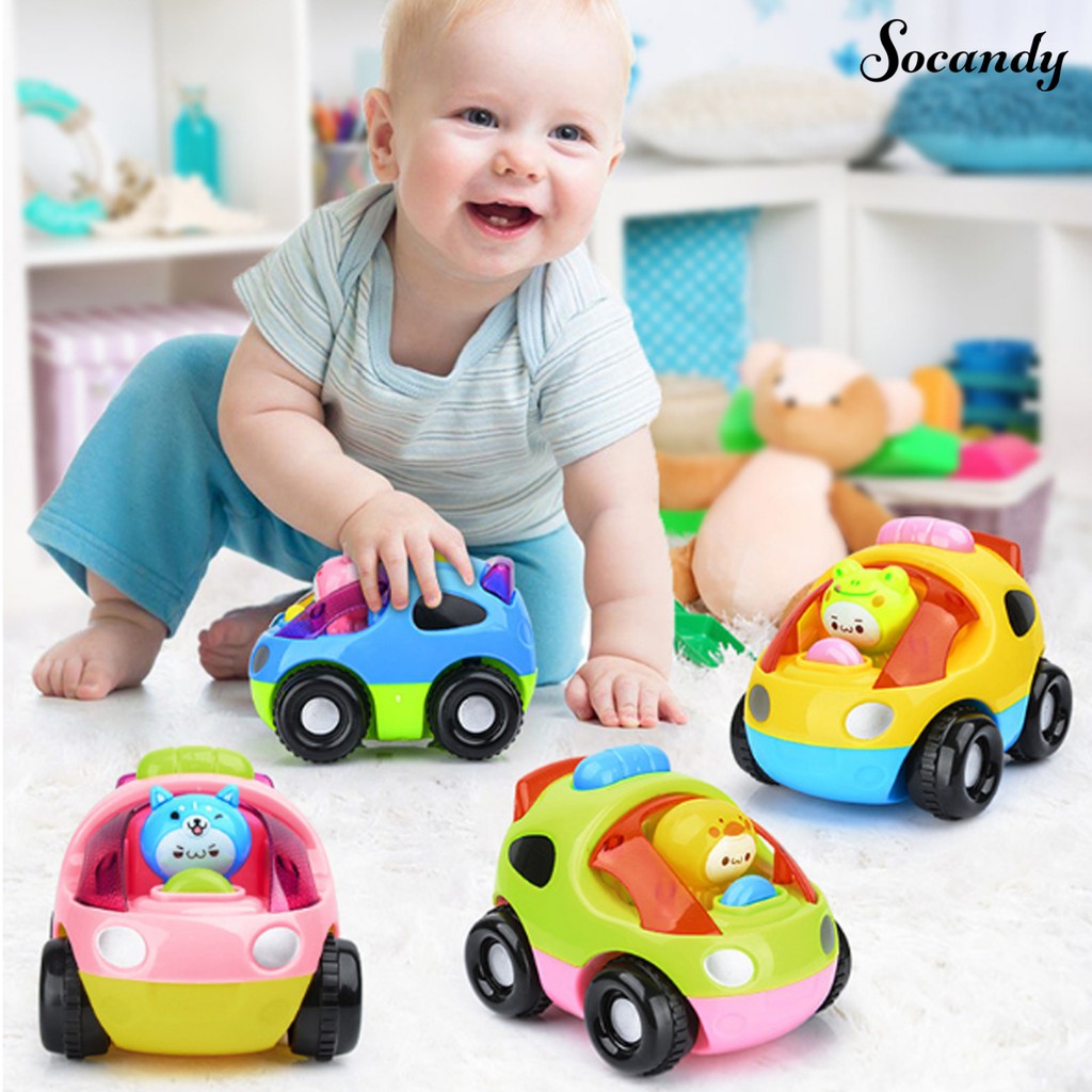 Children Cartoon Baby Car Set Model Drop Resistant Inertial Sliding ...