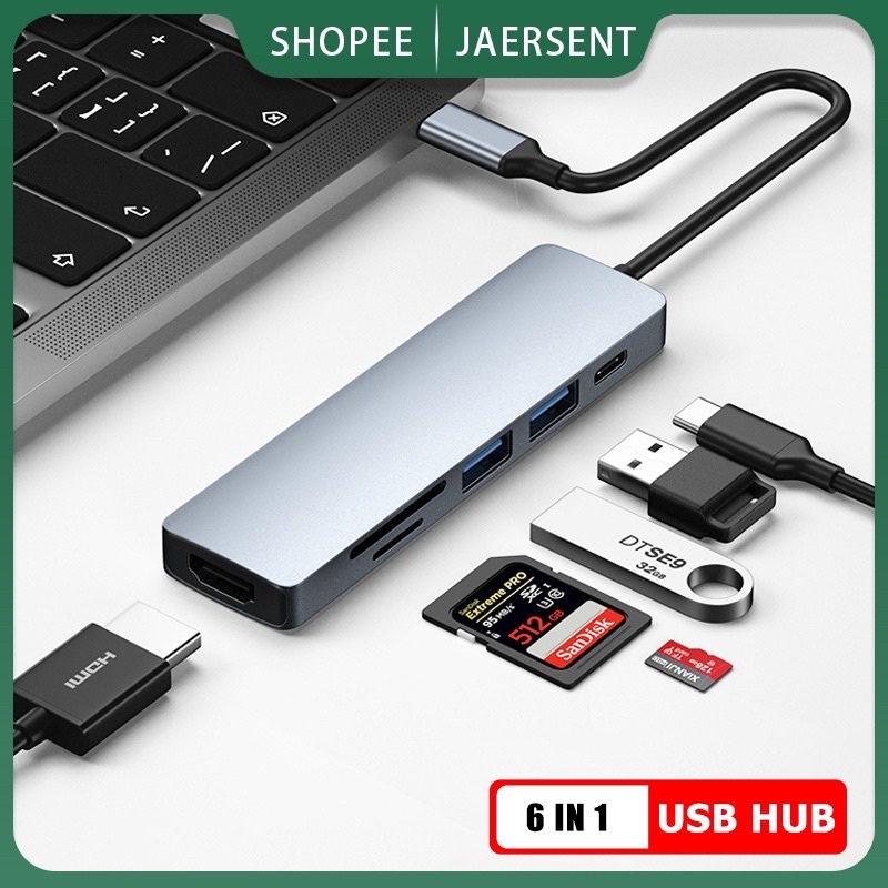 Hoco HB14 Easy use Type-C adapter (Type-C to USB3.0HDMIPD) - hopestar.bangkok - ThaiPick