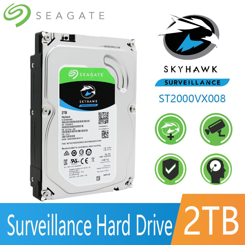 Seagate Skyhawk Harddisk 4 TB 35 MFI HDD CCTV Medusa 4TB Hard Disk - 93b1_2dydr - ThaiPick