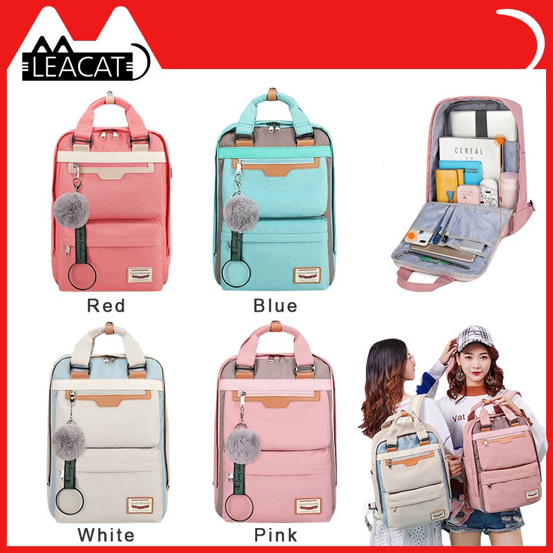 Ready Stock【 Leacat 】 New Waterproof Nylon Kids Backpack Girls For ...
