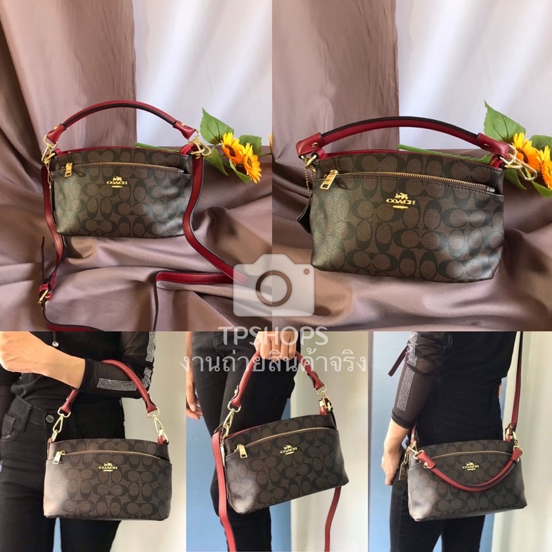 หนังแท้️กระเป๋าสะพาย ถือ ถอดสายได้ 3 ช่องซิป Coach C รหัส 1136 - ankt ...