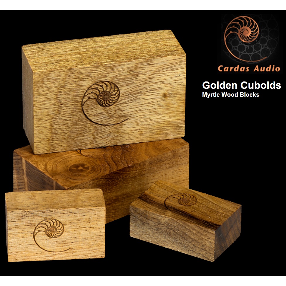 ของแท้ไม้รองเครื่องเสียง CARDAS Golden Cuboids Myrtle Wood Blocks SizeL ...