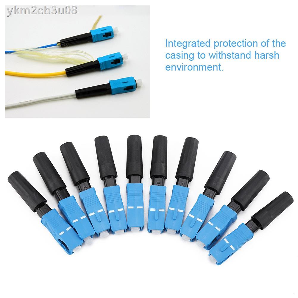100pcs Embedded SC Optic Fiber Quick Fast Connector Adapter for FTTH ...