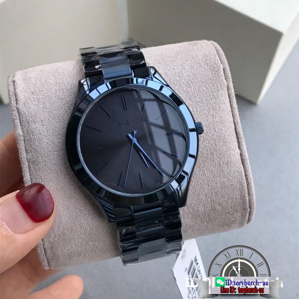 MK3419 Michael Kors Women's Slim Runway Blue Stainless Steel Watch ...