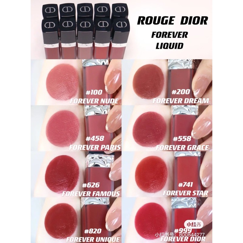 แท้ ลิป Dior Rouge Dior forever liquid สี 100 200 458 558 820 ...