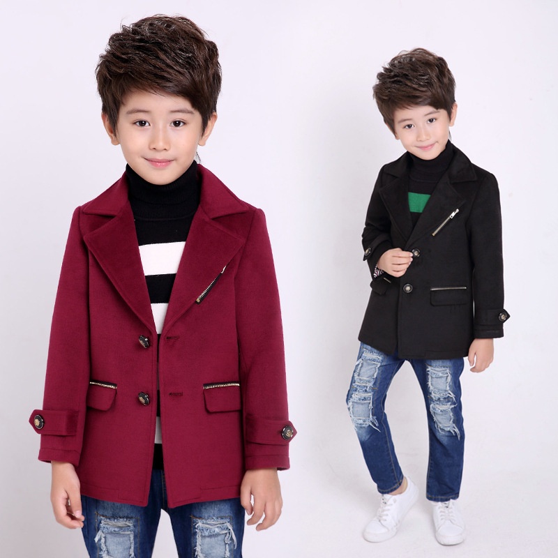 เสื้อ Boy plus velvet thick denim jacket winter baby autumn winter ...