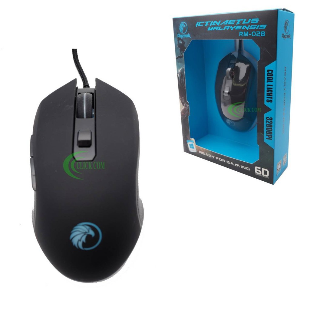 Razeak Gaming Mouse รุ่น RM-028 (เมาส์เกมมิ่งมีไฟรุ่น RM-028) | Shopee ...