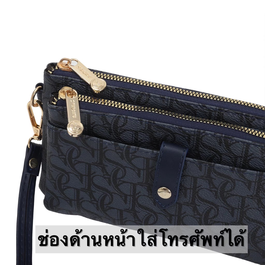 พร้อมส่ง กระเป๋าสตางค์สะพายข้างสะพายไหล่ แฟชั่น ผู้หญิง STARCATE-S201 หนังPU ช่องเยอะใส่ของได้ ...